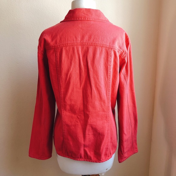 Chico's | Jackets & Coats | Chicos Tomato Denim Jacket | Poshmark